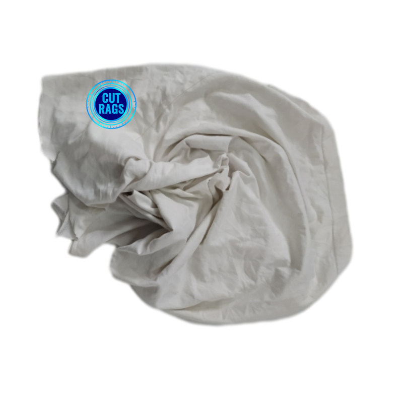 IMPA 232906 White printed T-shirt cotton rags with Logo Wiping Rag 100% ...