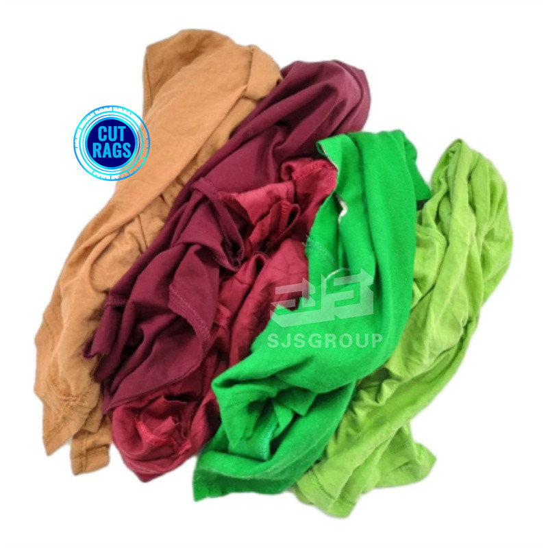 Grade A 30-60cm Pure Cotton Industrial cleaning mixed coloured rags cut ...