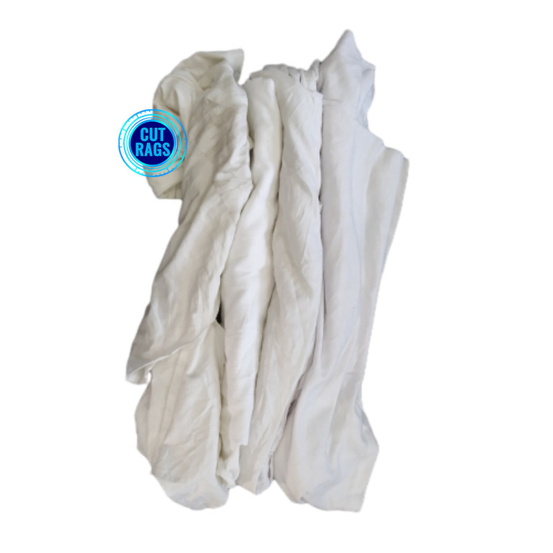 Pure White T Shirt Wiping Cotton Oil cutting used clothes Cleaning Rags ...