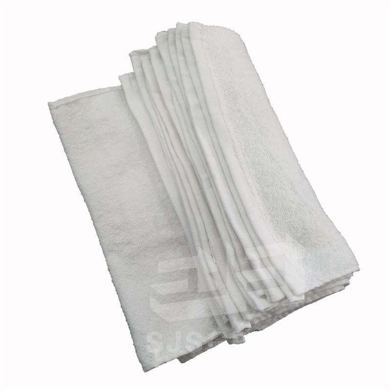 Manual Cut Industrial Cleaning White Bath Towel Rags Cotton Textile ...