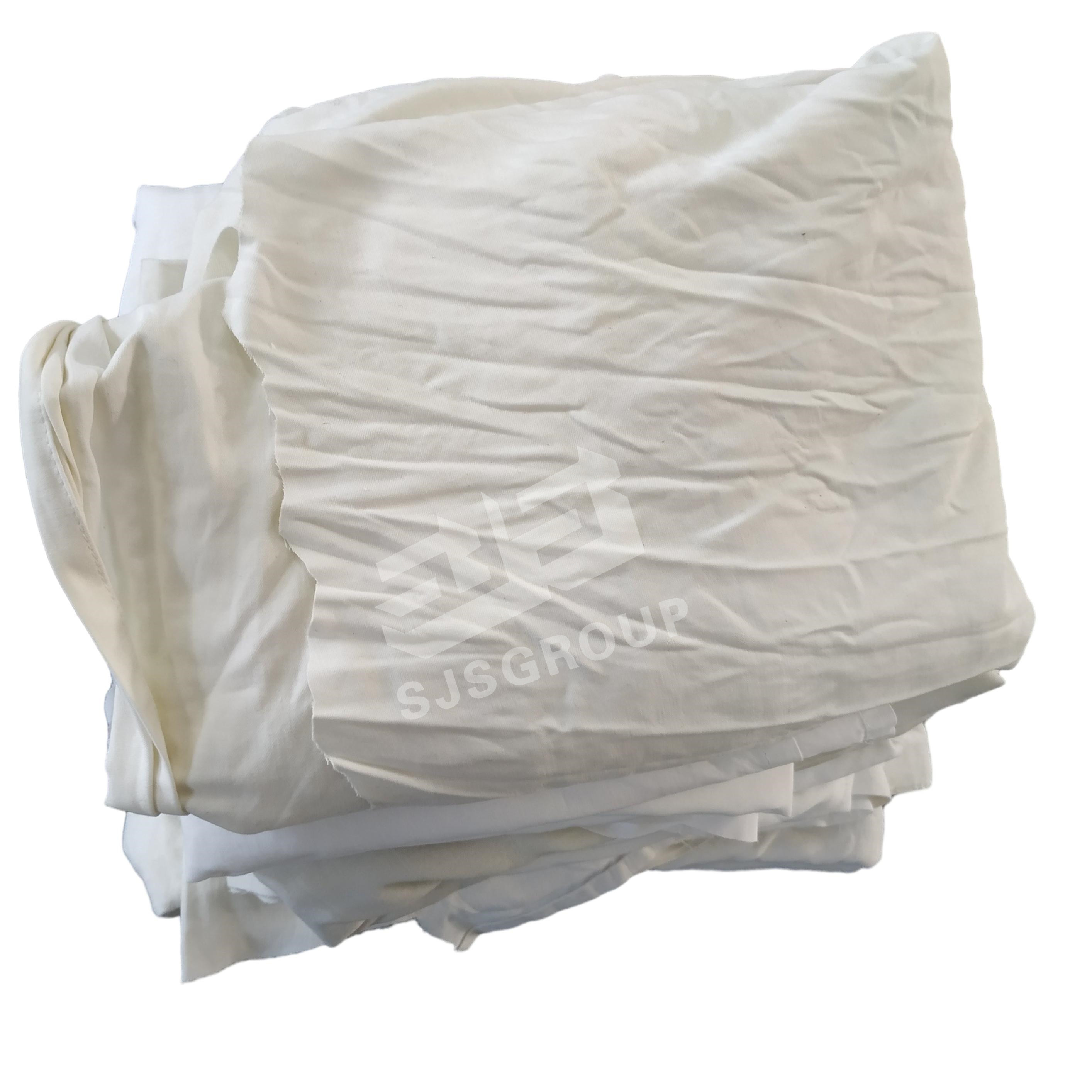 White Pure Cotton Sheeting Rags for Marine Industrial Cleaning Cloth
